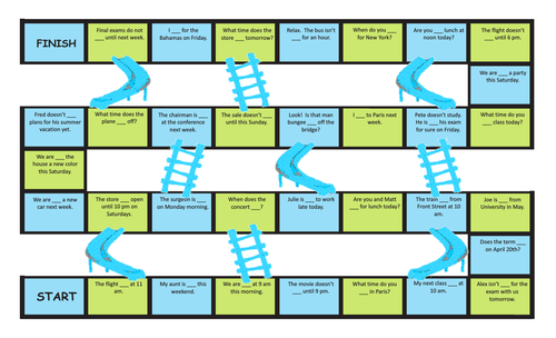 Present Simple or Continuous for Future Legal Size Text Chutes and ...