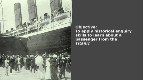 TITANIC PASSENGER RESEARCH ACTIVITY LESSON POWERPOINT PASSENGER CARDS ...