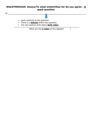 6 mark exam answer template writing frame ASSESS AQA Geography GCSE ...