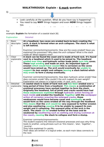 6 mark exam answer template writing frame EXPLAIN AQA Geography GCSE ... 6 mark exam answer template writing frame EXPLAIN AQA Geography GCSE ...