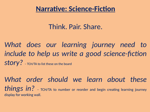 Narrative Science Fiction English 2-Week Unit SPaG Writing Reading ...
