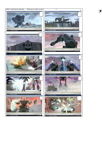 Iron Man/Giant action writing scene using adverbs | Teaching Resources