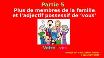 French: Part 5 - Possessive adjectives (votre, vos) and more family ...