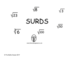 Simplifying and Rationalising Surds (ppt) | Teaching Resources