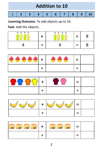 Entry Level 1 Maths: Addition to 10 | Teaching Resources