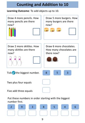 Entry Level 1 Maths: Addition to 10 | Teaching Resources