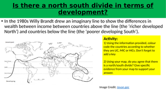 Development mapping - is there a north south divide? | Teaching Resources
