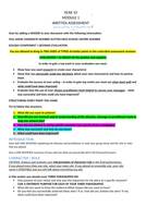 Eduqas/WJEC 9-1 GCSE Drama Component 1 - Devising Writing Frames ...