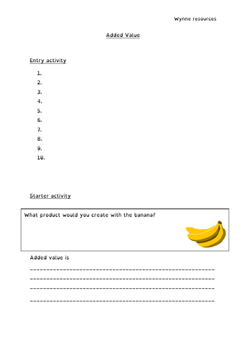 Whole lesson on Added value: Edexcel GSCE 9-11 Business. | Teaching ...