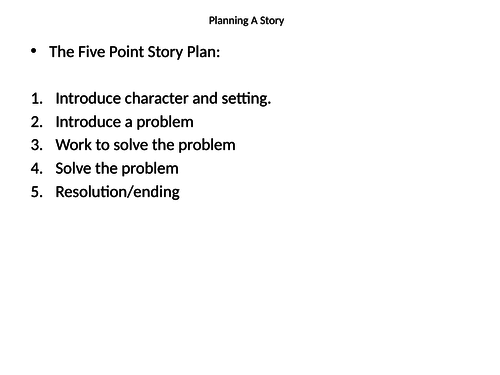 The 5 Point Story Writing Technique | Teaching Resources