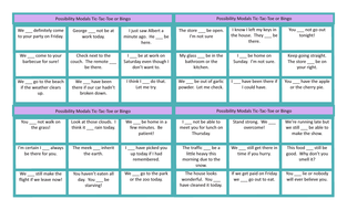 Possibility Modals Legal Size Text Tic-Tac-Toe-Bingo Game | Teaching ...