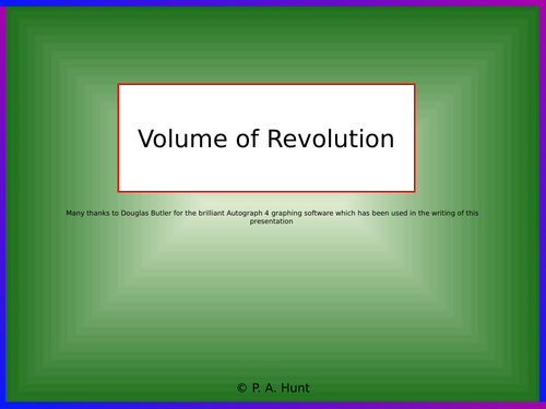 Volumes of Revolution (A-Level Further Maths) | Teaching Resources