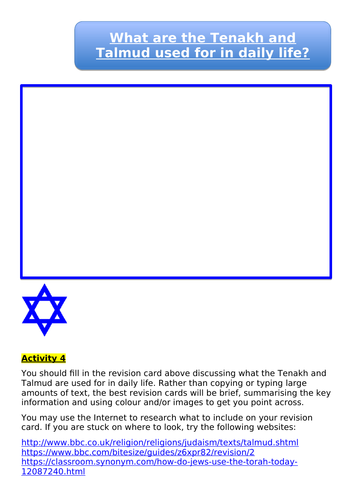 Tenakh and Talmud - impact on daily life | Teaching Resources