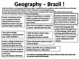 Brazil homework task | Teaching Resources