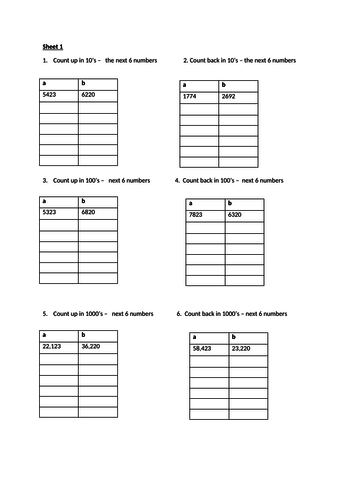 Place value unit - includes worksheets, reasoning and problem solving ...
