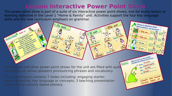 PRIMARY FRENCH LESSON (KS2/3): Describe some family and friends; être ...