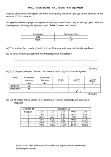 IB Biology SL Unit 2 - Standard Deviation, Chi Squared and Statistics ...