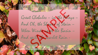 Poetry: The Name of it is Autumn (Emily Dickinson) | Teaching Resources