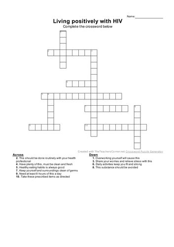 HIV/AIDS Worksheets and Front pages | Teaching Resources