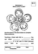 HIV/AIDS Worksheets and Front pages | Teaching Resources