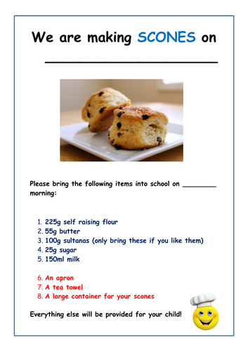 Food Technology: Scones | Teaching Resources