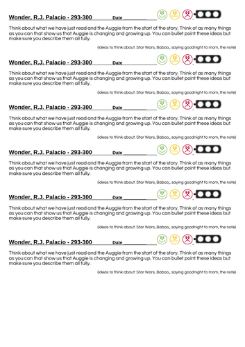 Wonder RJ Palacio - Full Novel Study or Whole Class Reading planning ...