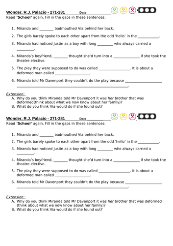 Wonder RJ Palacio - Full Novel Study or Whole Class Reading planning ...