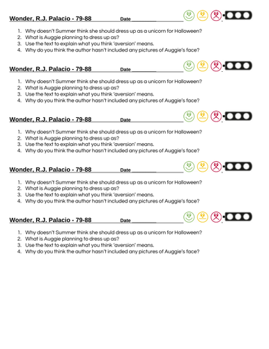 Wonder RJ Palacio - Full Novel Study or Whole Class Reading planning ...