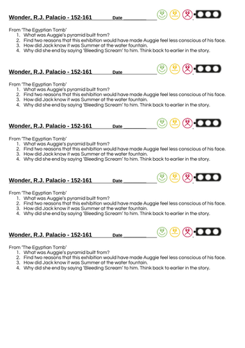 Wonder RJ Palacio - Full Novel Study or Whole Class Reading planning ...