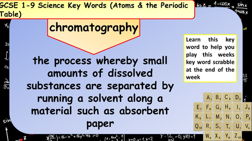 Free Atoms & the Periodic Table Key words & Scrabble Game | Teaching ...