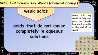 Free Chemical Change Key words & Scrabble Game | Teaching Resources