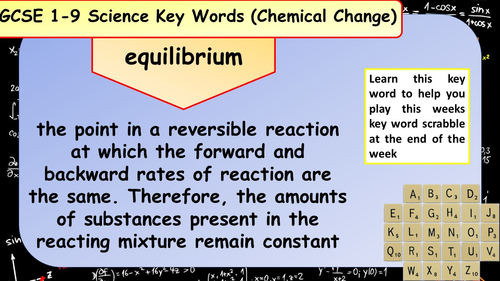 Free Chemical Change Key words & Scrabble Game | Teaching Resources