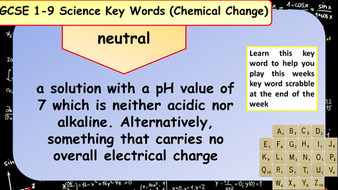 Free Chemical Change Key words & Scrabble Game | Teaching Resources
