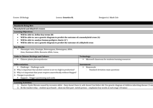 IB Biology SL Unit 3 - Monohybrid Inheritance and Genetic Crosses ...