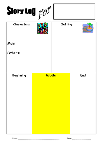 Story Log - Writing Template | Teaching Resources