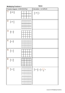 Multiplying and dividing fractions using grids | Teaching Resources