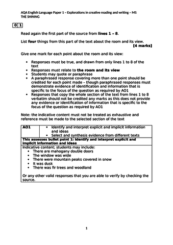 AQA GCSE English Language Horror Trilogy for PAPER 1 | Teaching Resources