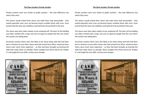 Slave Auctions | Teaching Resources