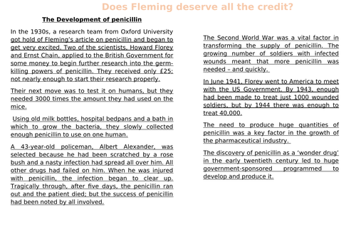 The discovery and development of penicillin | Teaching Resources