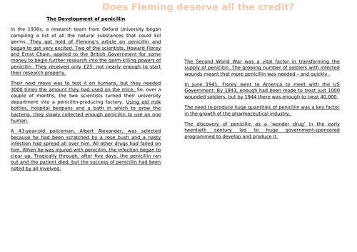 The discovery and development of penicillin | Teaching Resources