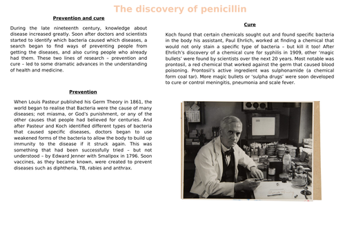 The discovery and development of penicillin | Teaching Resources