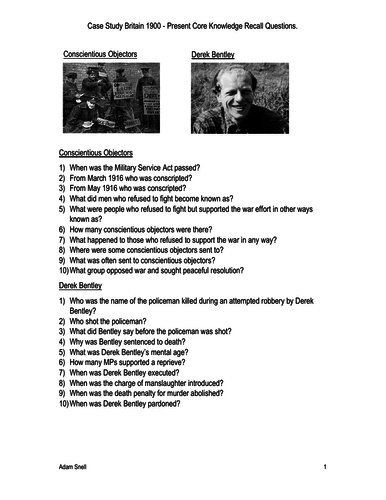 Crime and Punishment in Modern Britain (1900 - Present) Core Knowledge ...