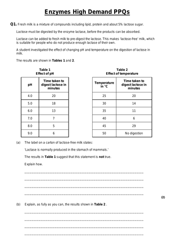 AQA Combined Science Biology Only Required Practicals Practice ...