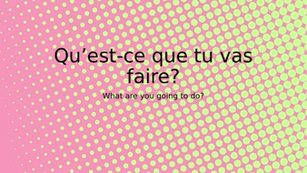 Introducing simple future- je vais + verb | Teaching Resources