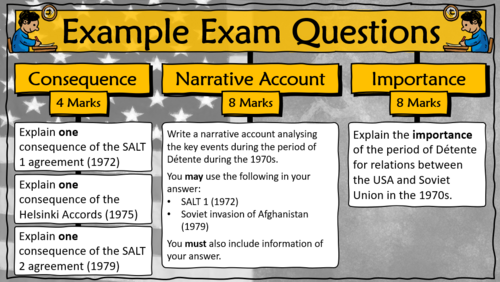 Détente SALT 1 Helsinki SALT 2 - Cold War - GCSE History Edexcel ...