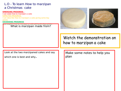 Christmas cake lessons and work sheets | Teaching Resources