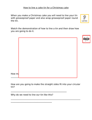 Christmas cake lessons and work sheets | Teaching Resources