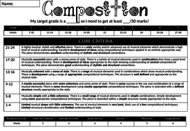 OCR GCSE Composition Booklet Template | Teaching Resources