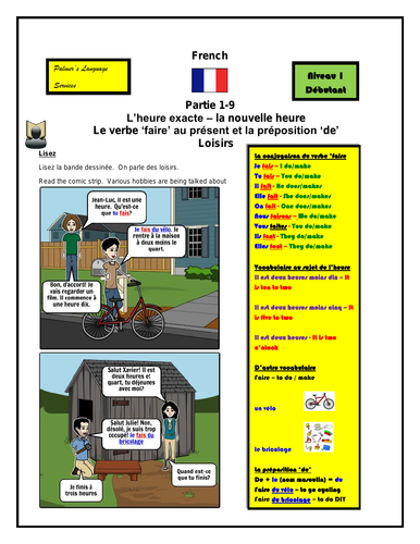 French for Adults: Beginners: Part 9: Time:The full hour, the verb ...