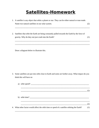 Triple Science: Satellites | Teaching Resources